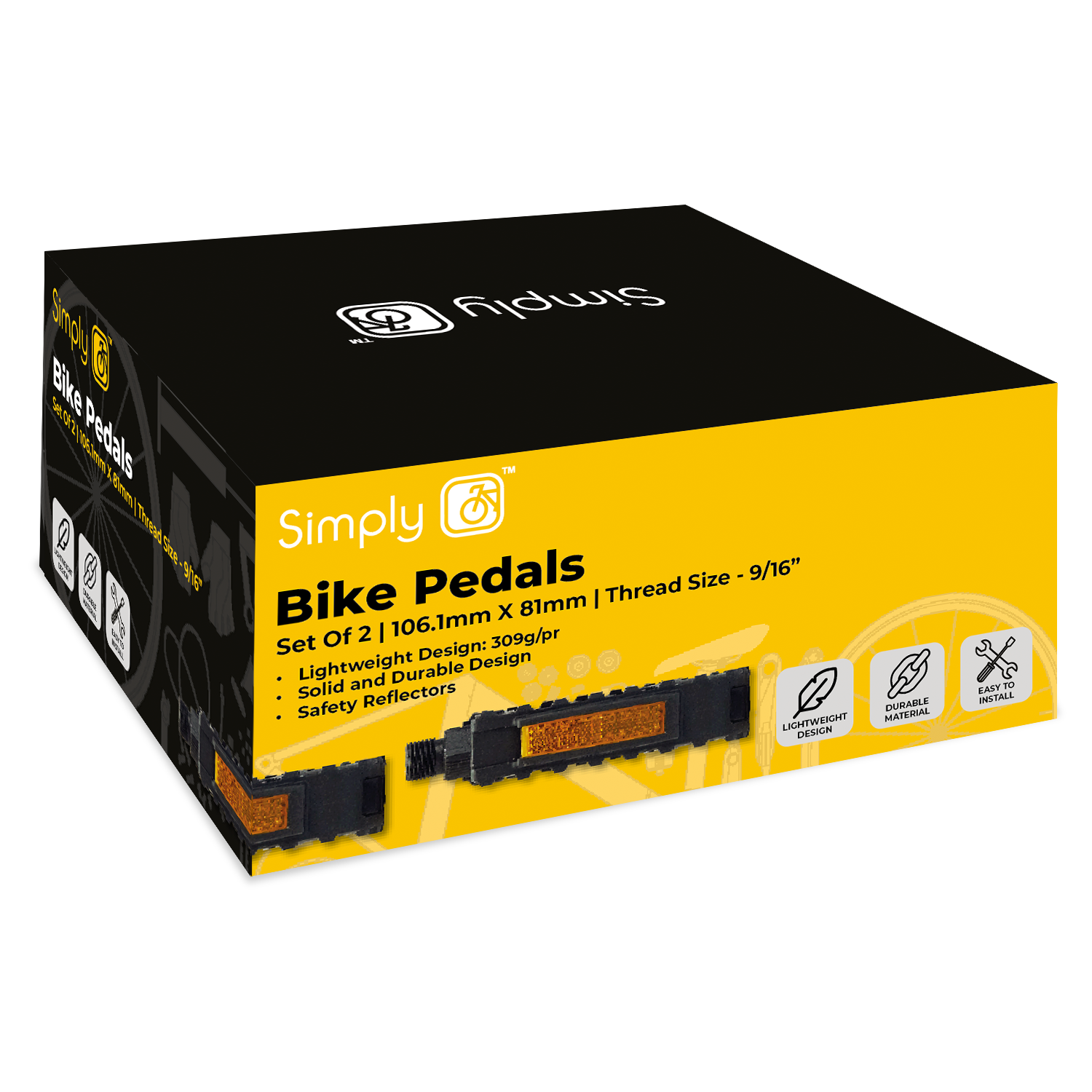 Bike Pedals (Set Of 2) | Simply Brands | Private Label