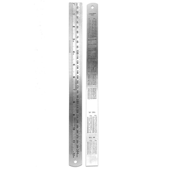 Engineers Rule Shop Faithfull Measuring Rules, Matt Black Stainless ...