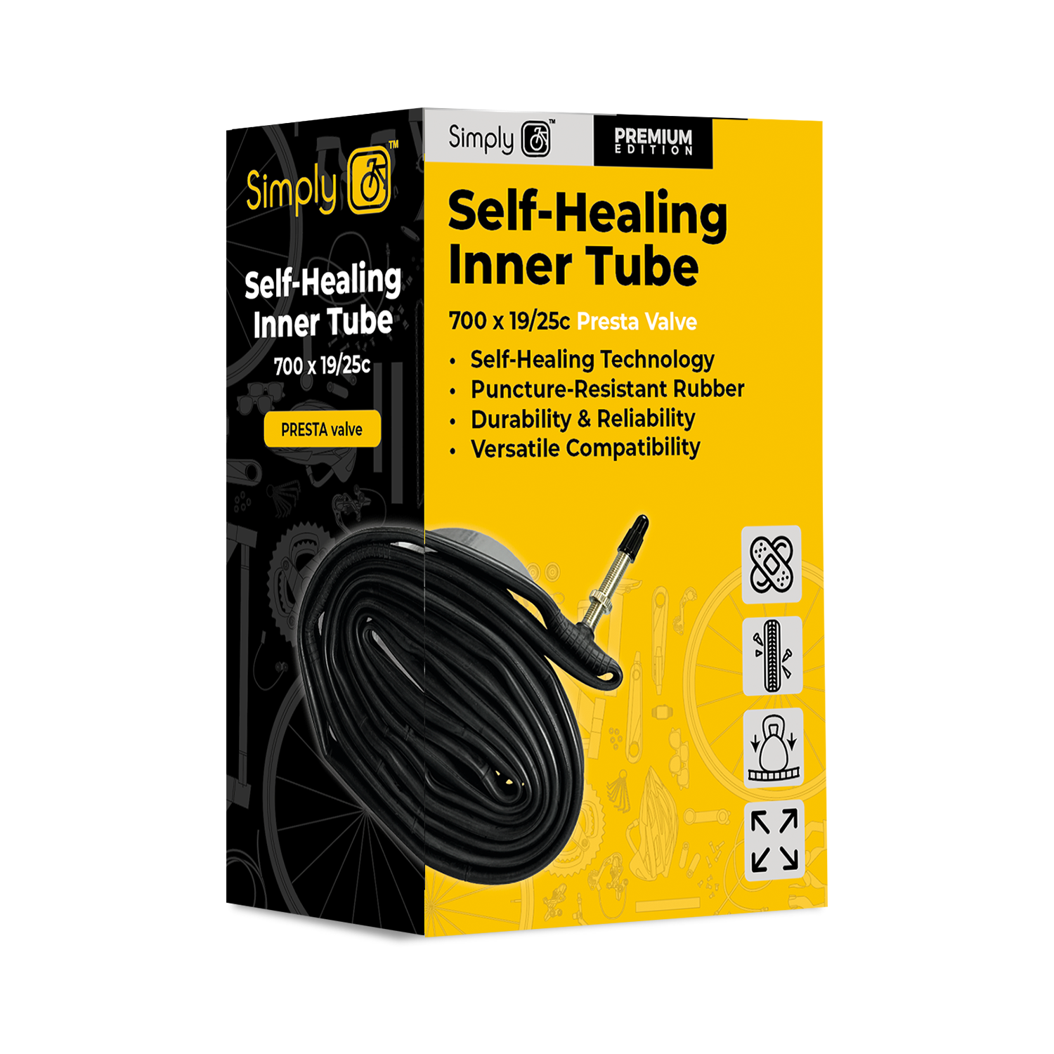 Self-Healing Inner Tube 700 x 19/25c Presta Valve | Simply Brands ...