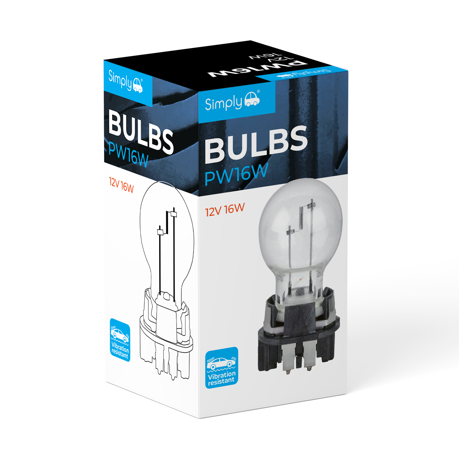 Single PW16W Bulb 12V 16W W3 3x14 5 4 Simply Brands Private Label