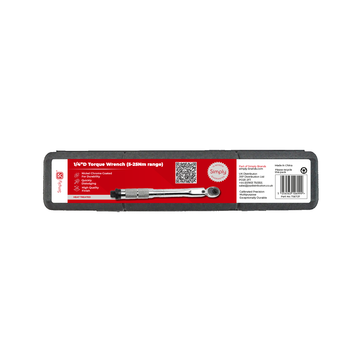 1/4"D Torque Wrench (5-25Nm range) | Simply Brands | Private Label