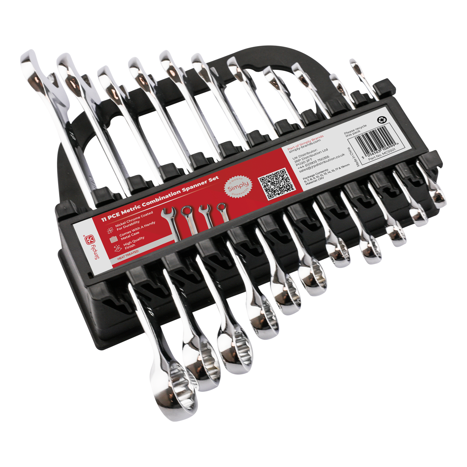 11 PCE Metric Combination Spanner Set | Simply Brands | Private Label