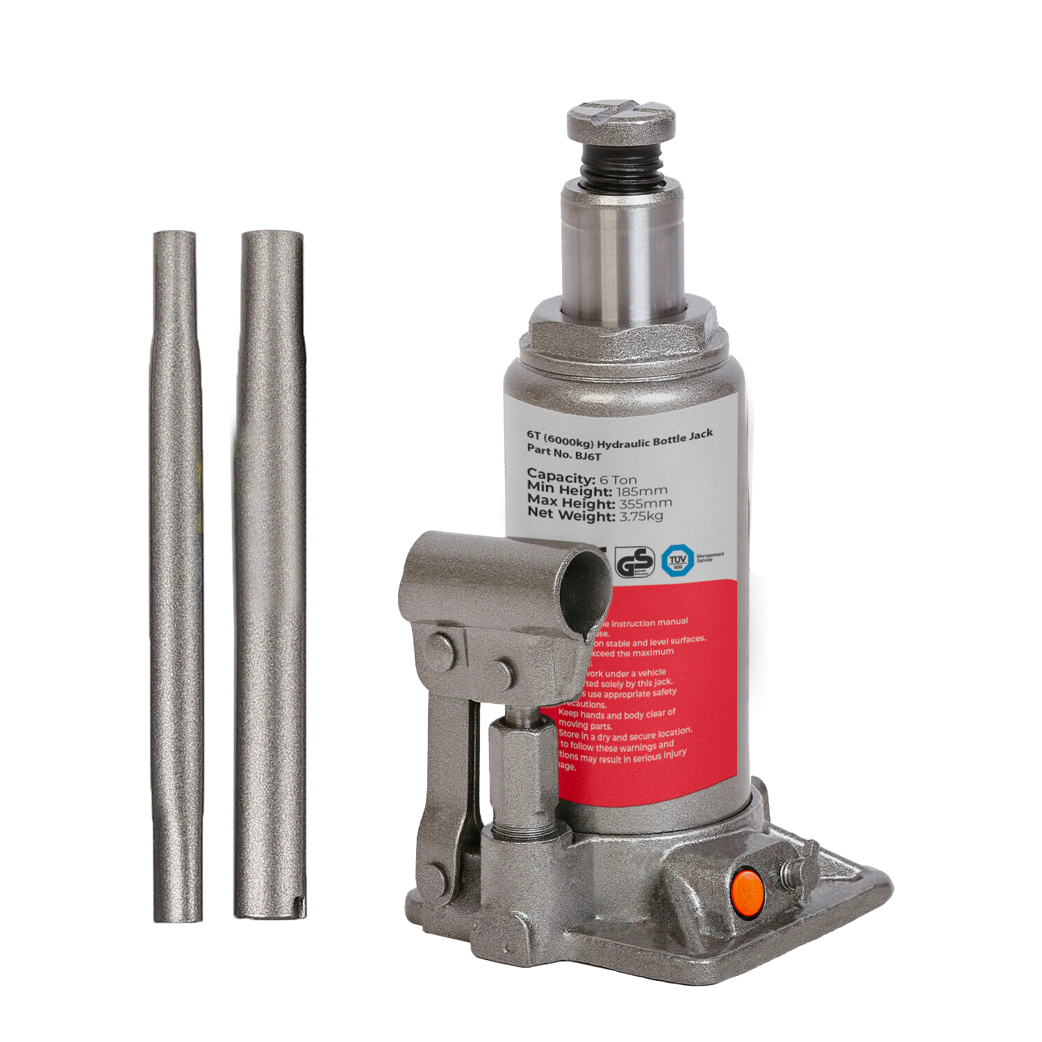 6T (6000kg) Hydraulic Bottle Jack | Simply Brands | Private Label