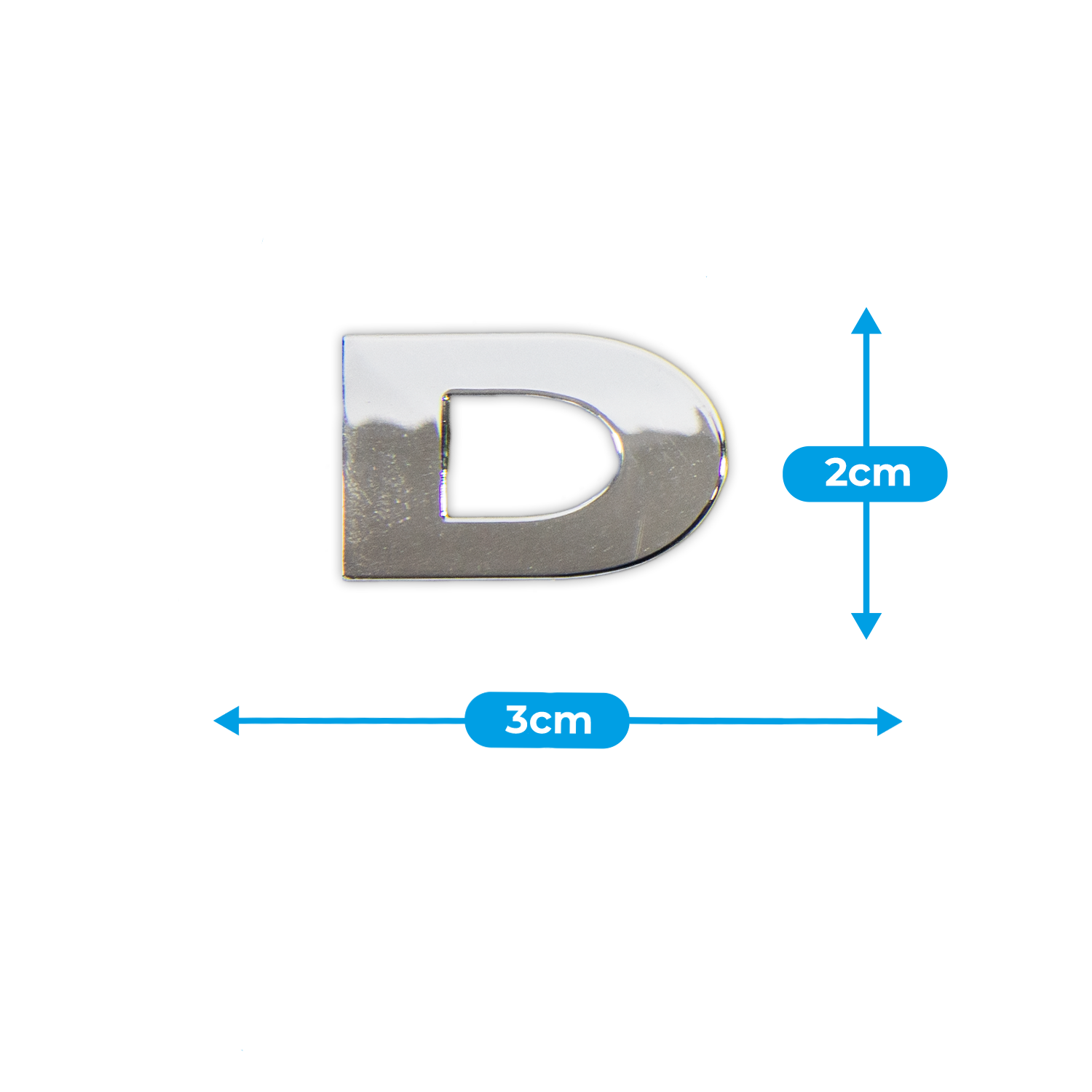 3D Chrome Effect Self Adhesive Badges (Various Letters) | Simply Brands ...