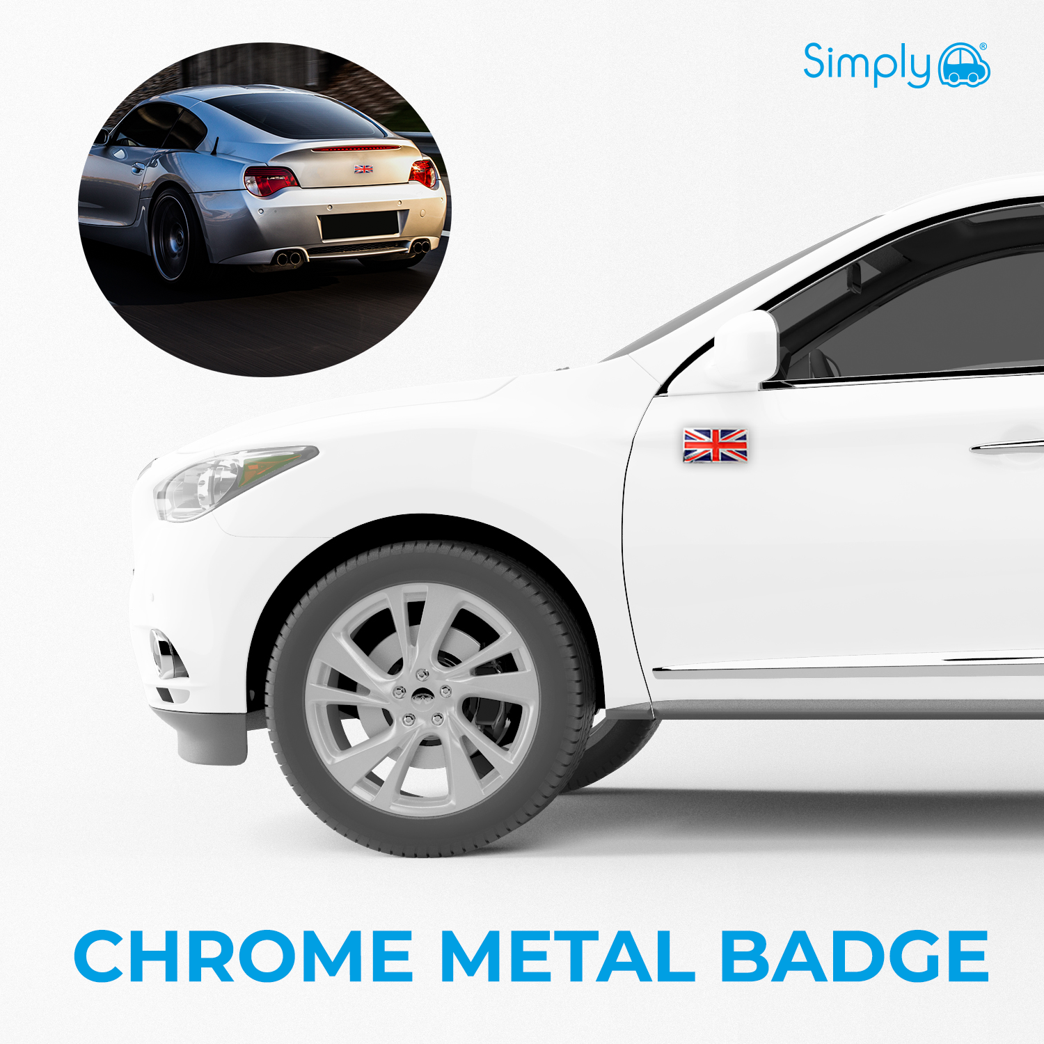 3D Chrome Effect Self Adhesive Badges (Various Symbols) | Simply Brands ...