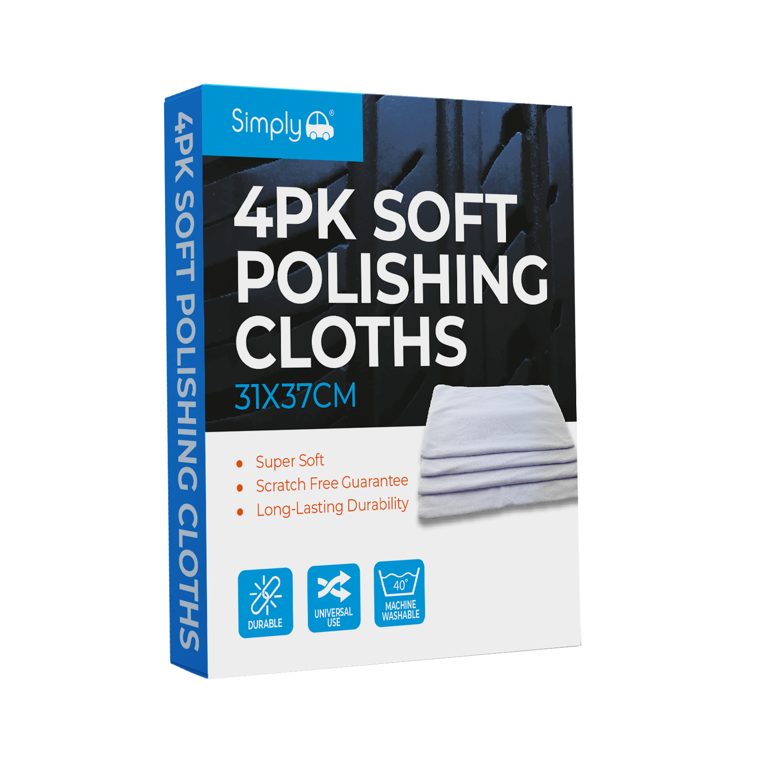 4PK Soft Polishing Cloths | Simply Brands | Private Label