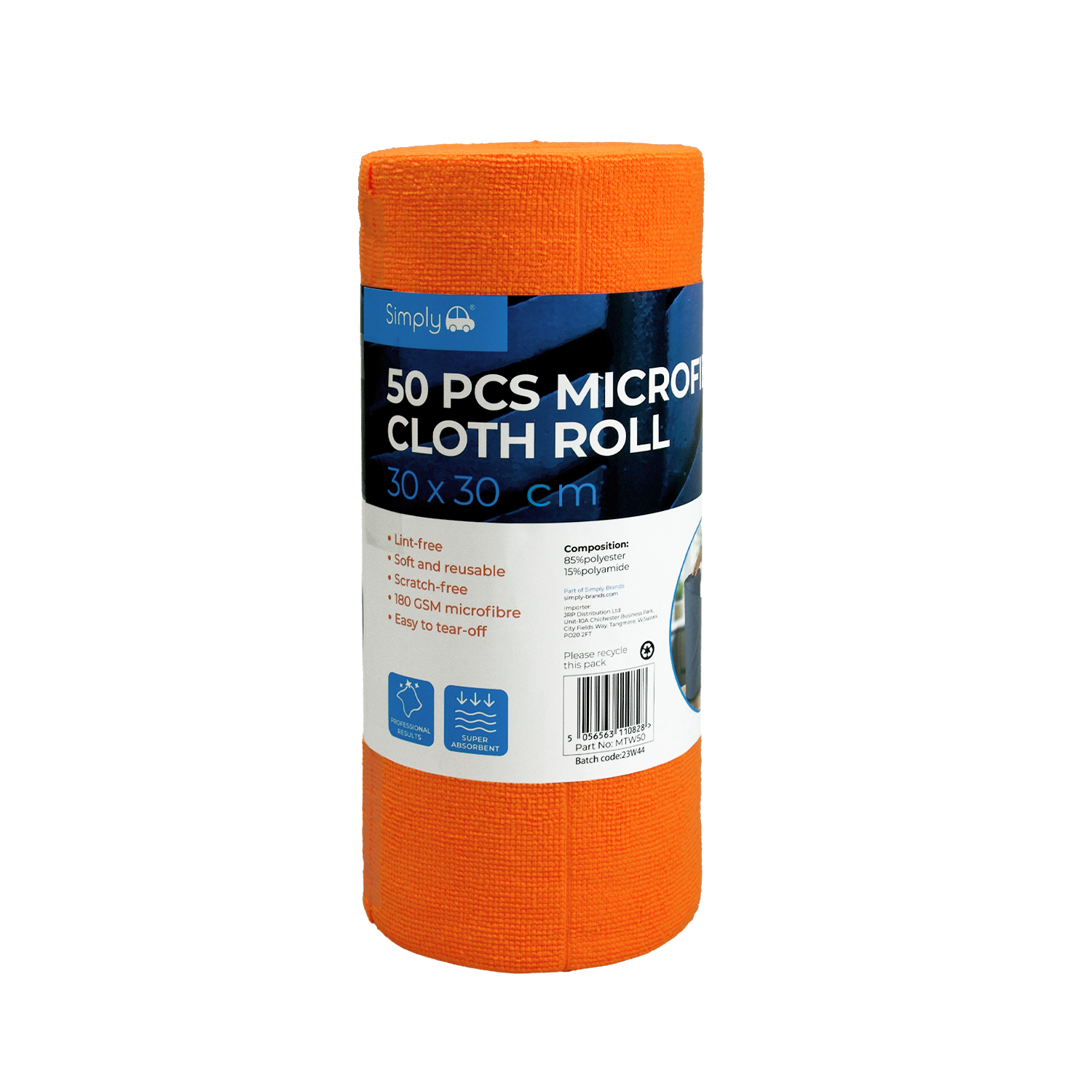 50 pcs Microfibre Tear-Off Cloth Roll 30x30cm | Simply Brands | Private ...