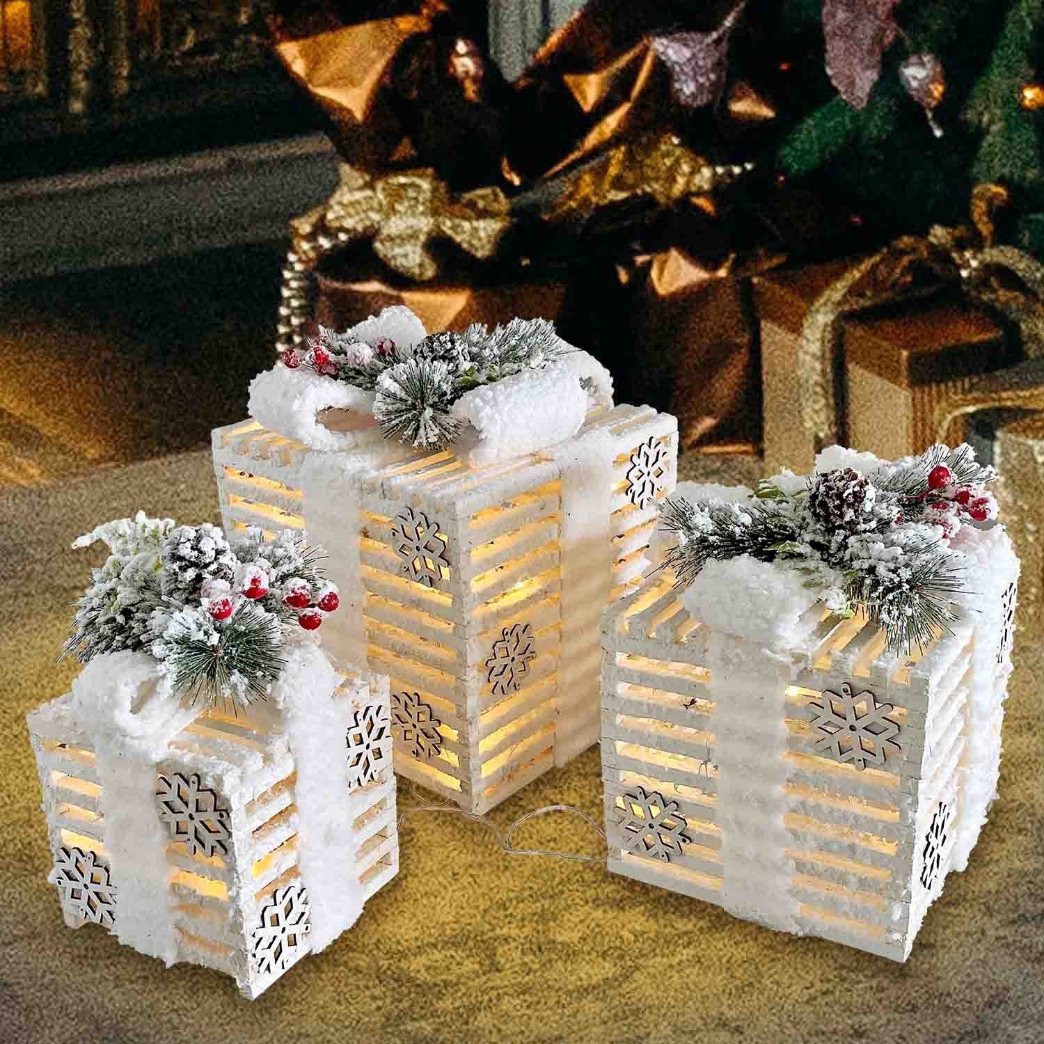 Xmas White Snow Ribbon Gift Box | Simply Brands | Private Label