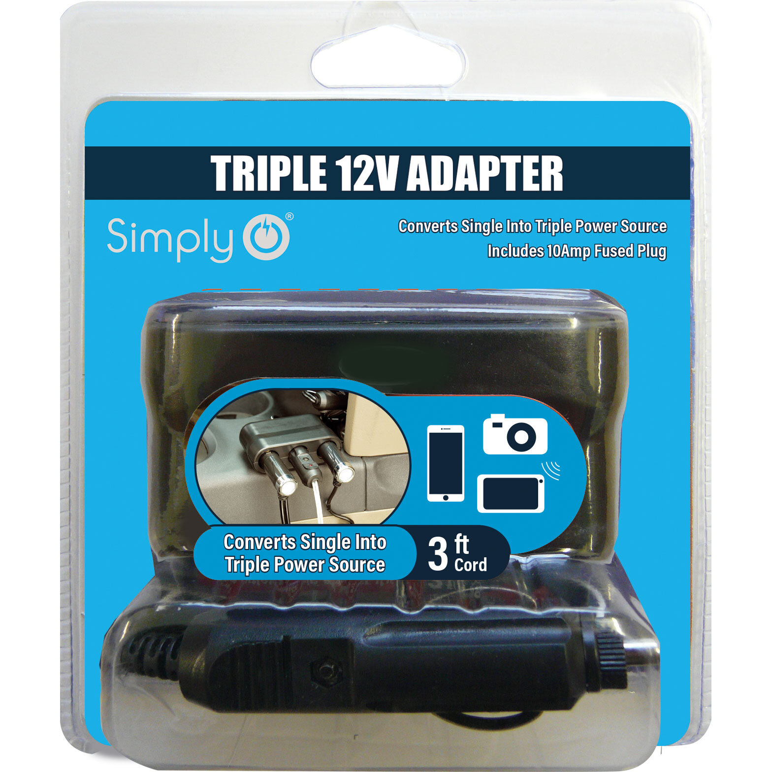 Triple 12V Adapter | Simply Brands | Private Label