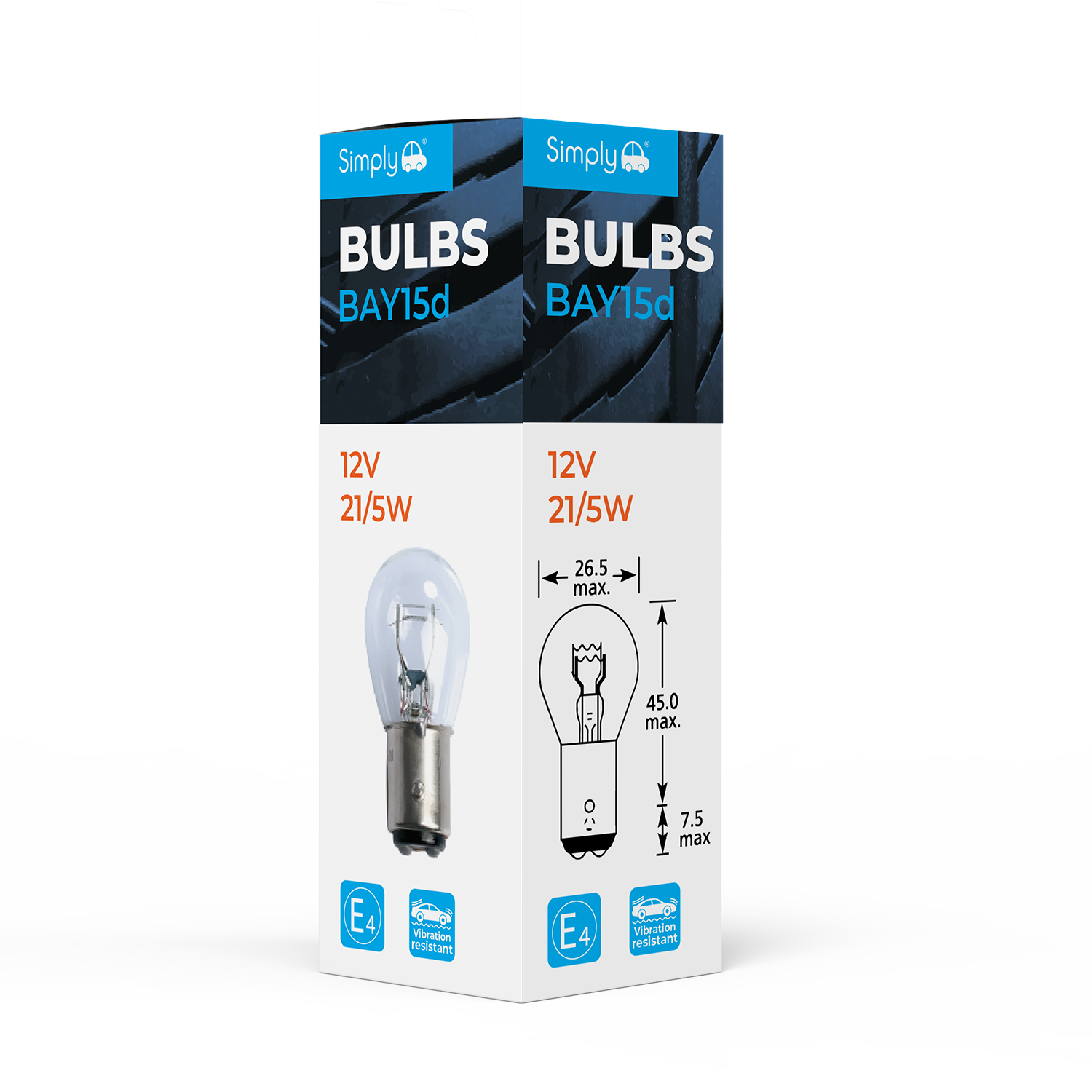 Single P21/5W S380S Auxiliary Bulb BAY15d | Simply Brands | Private Label