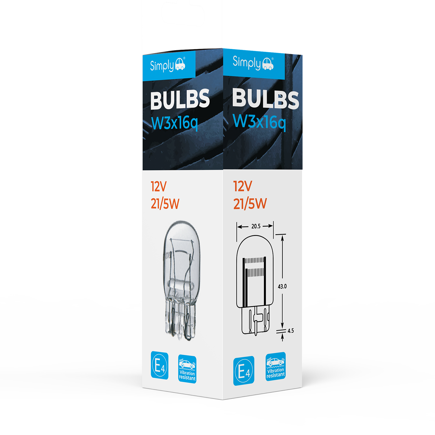 Single W21/5W S580S Auxiliary Bulb 12V 21/5W W3x16Q | Simply Brands ...