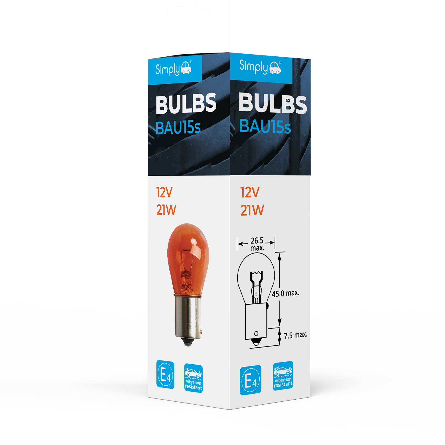 Single PY21W S581S Amber Auxiliary Bulb 12V 21W BAU15S | Simply Brands ...