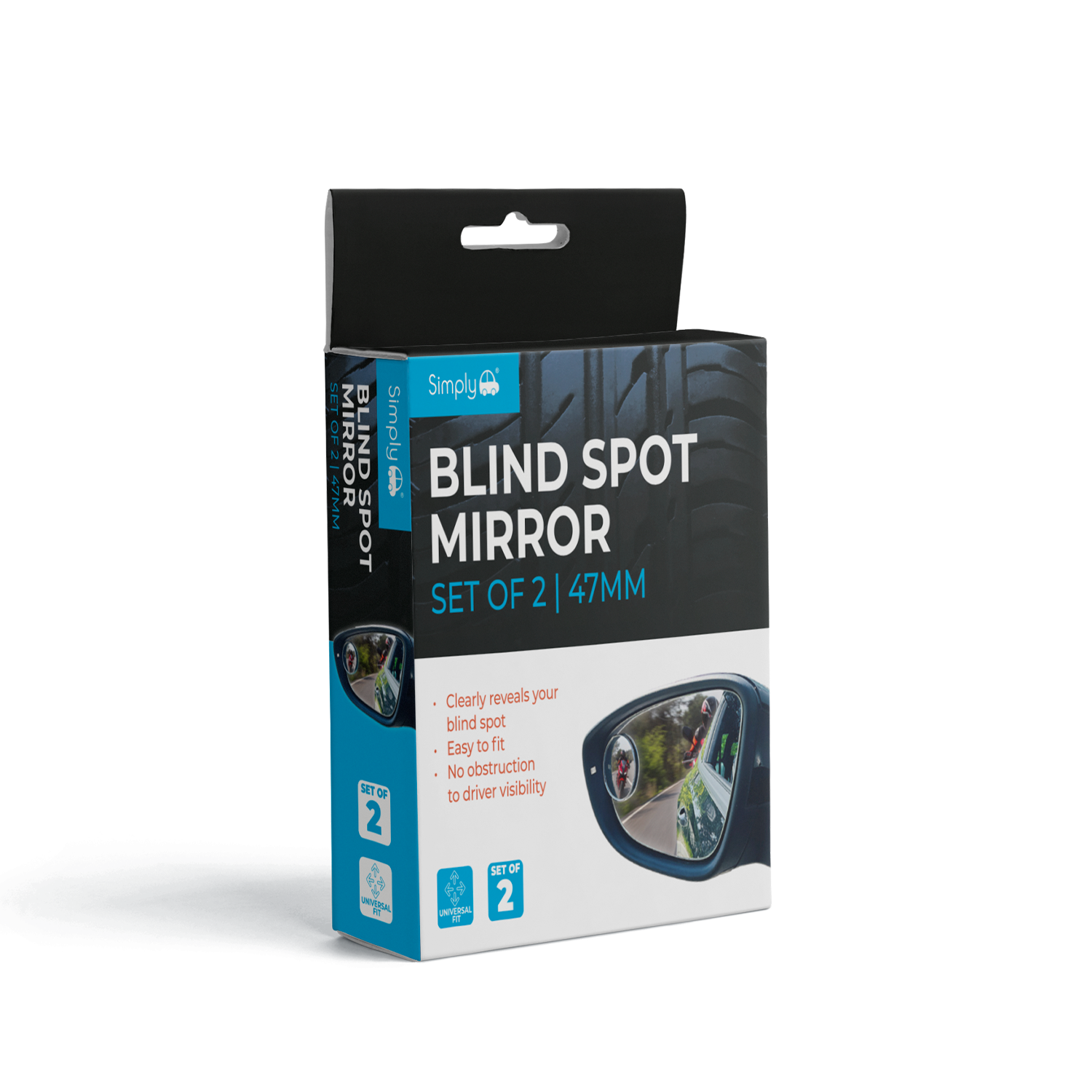 Black Circular Blind Spot Mirror (Pack of 2) | Simply Brands | Private ...