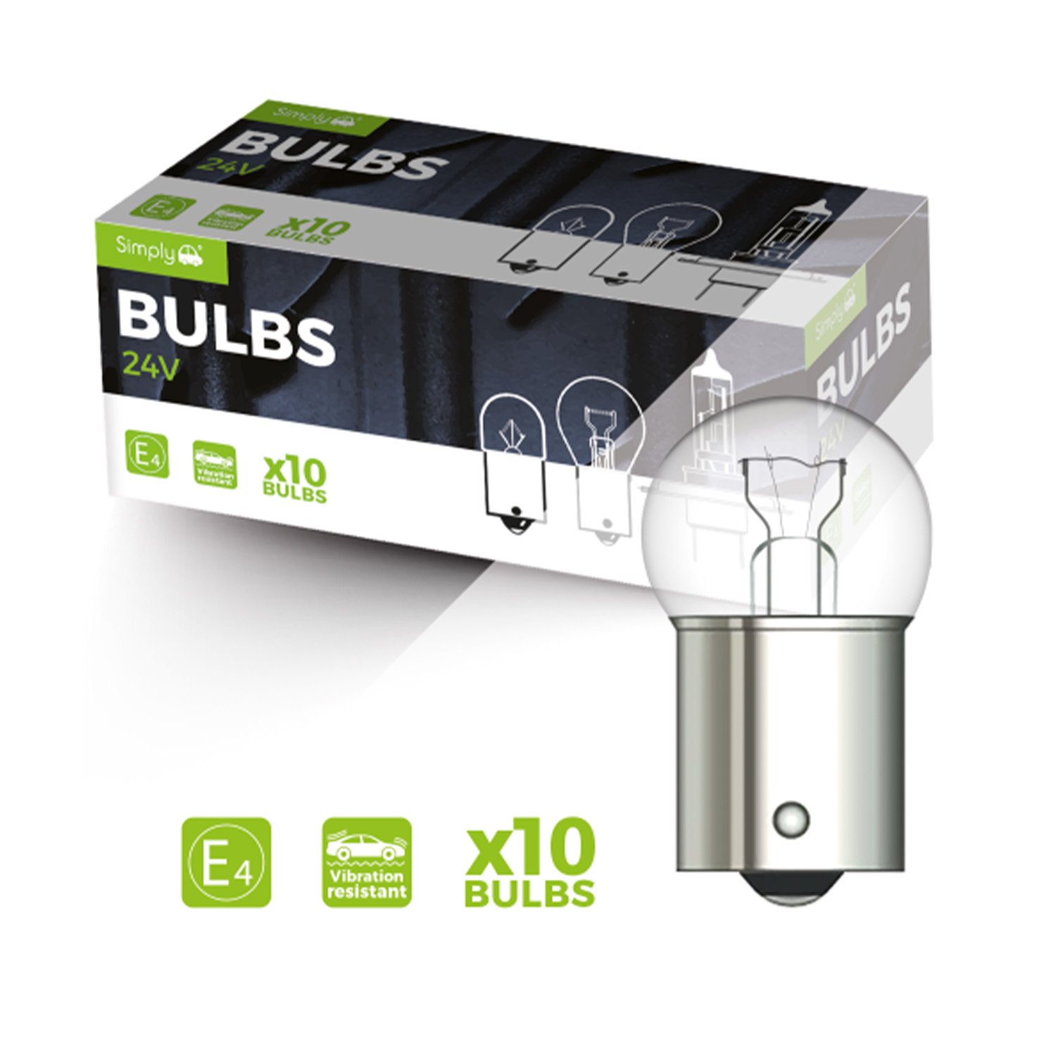10pk 24V/5W R5W S149 High Performance Bulbs 24V 5W BA15S SCC | Simply ...