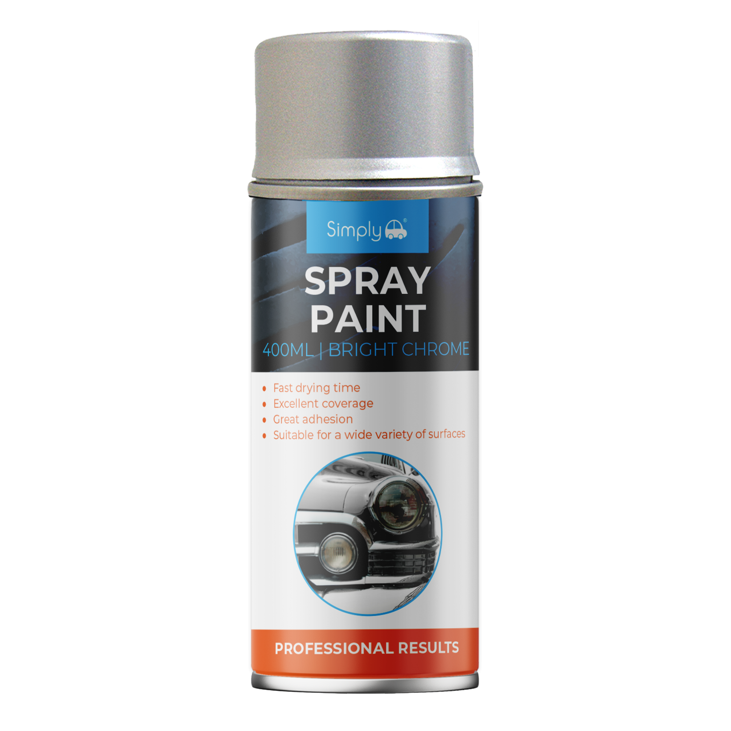 Bright Chrome Spray Paint 400ml | Simply Brands | Private Label
