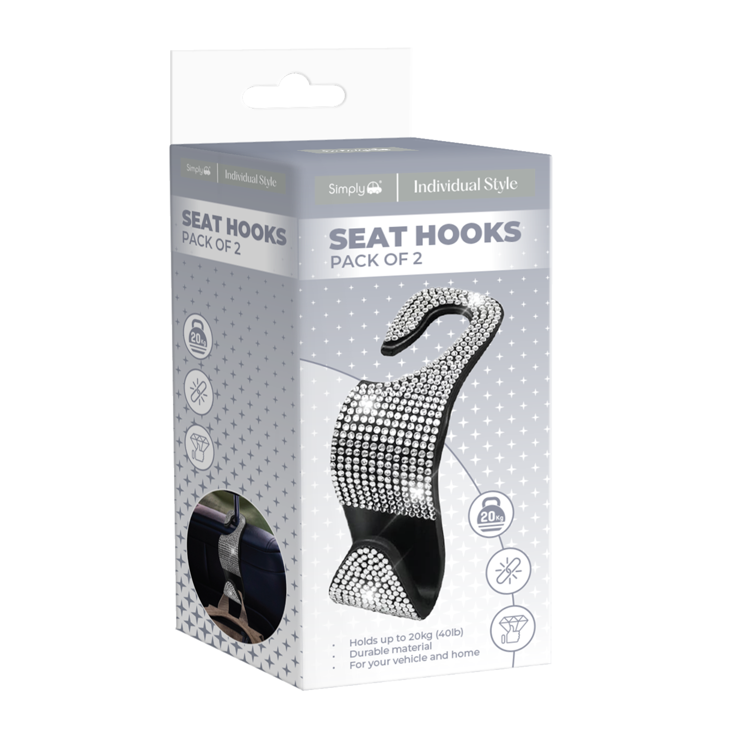 Silver Seat Hooks | Simply Brands | Private Label