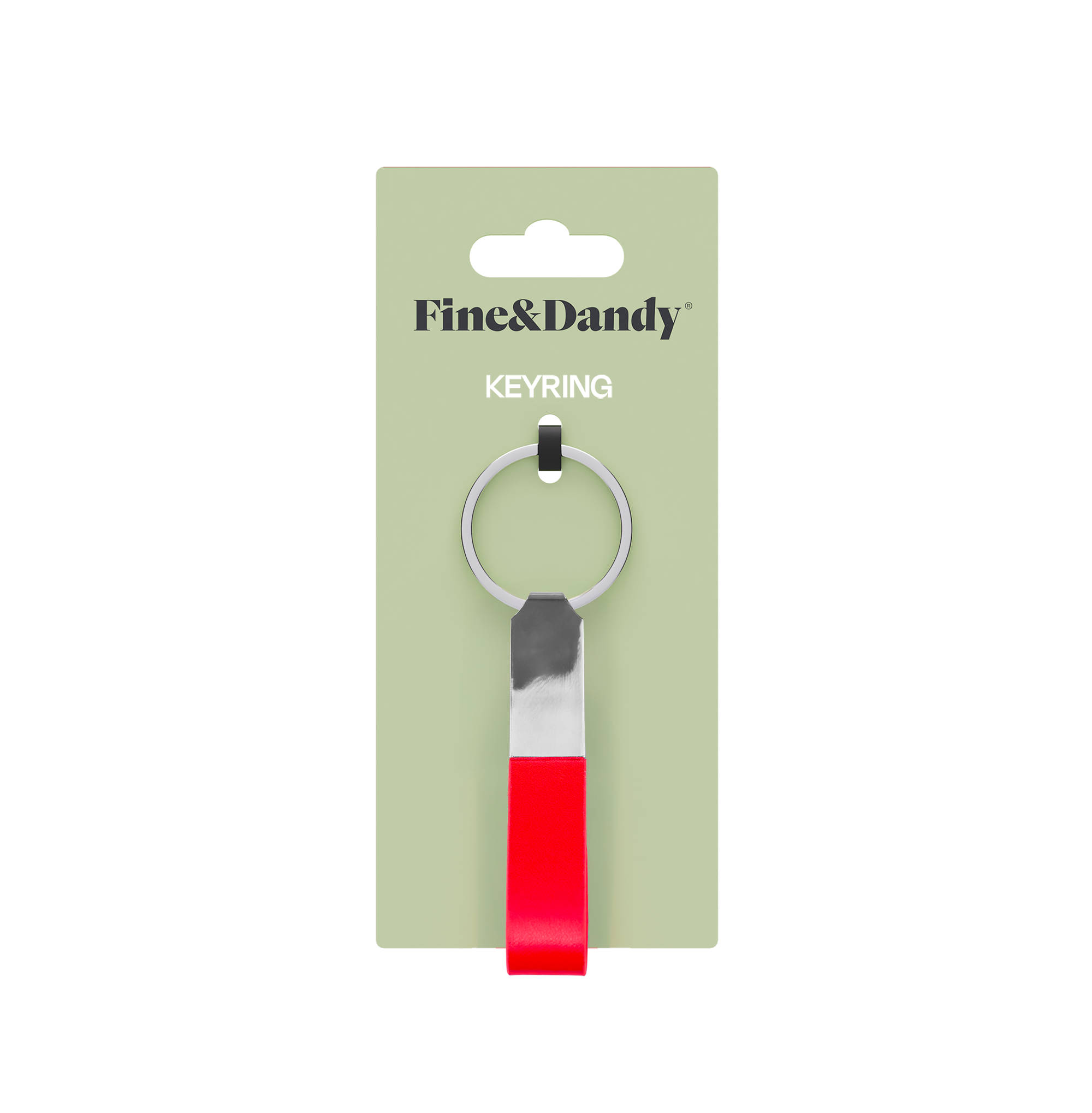 Leather Slim Fob Red Keyring | Simply Brands | Fine & Dandy