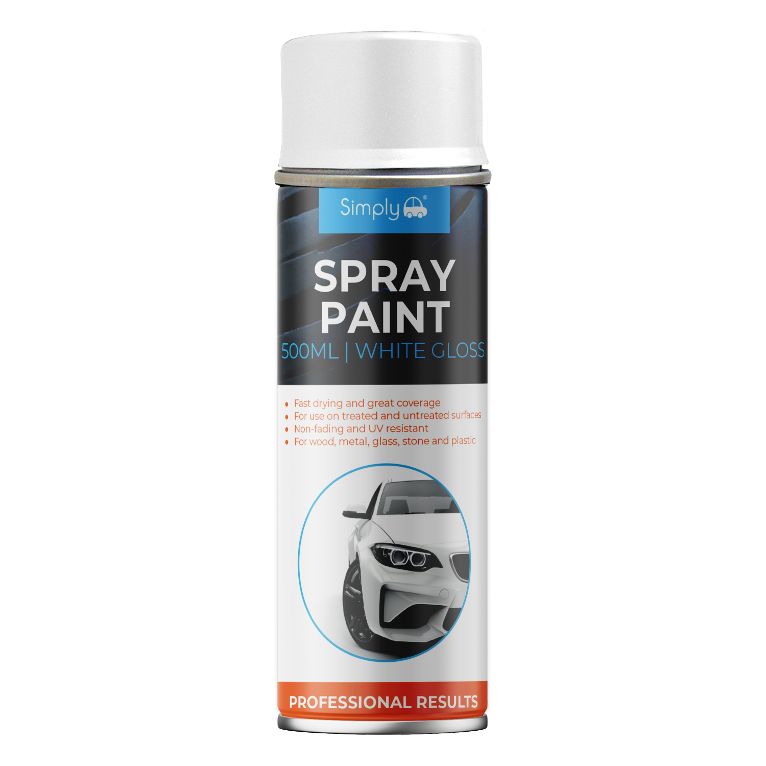 White Gloss Spray Paint 500ml | Simply Brands | Private Label