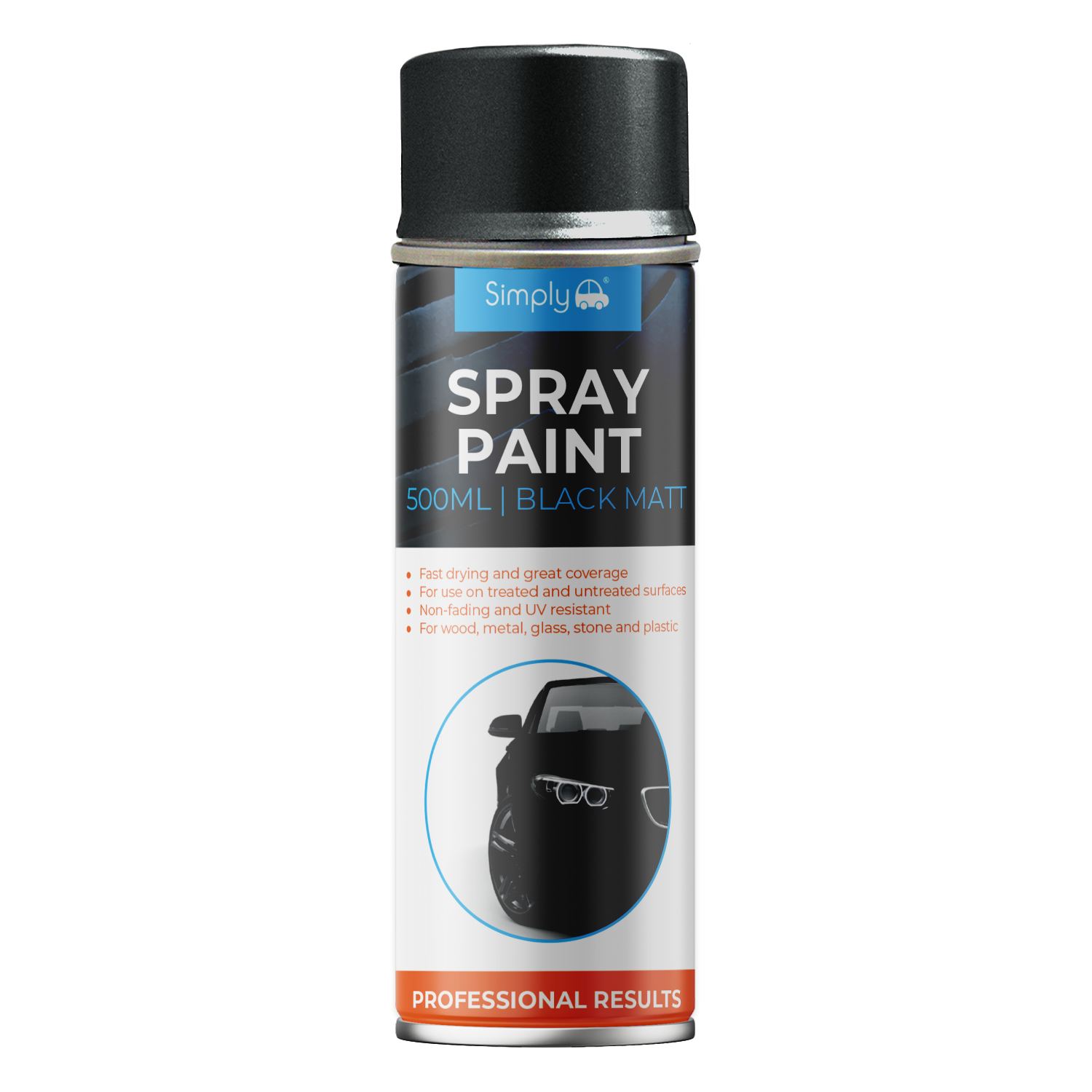 Black Matt Spray Paint 500ml | Simply Brands | Private Label