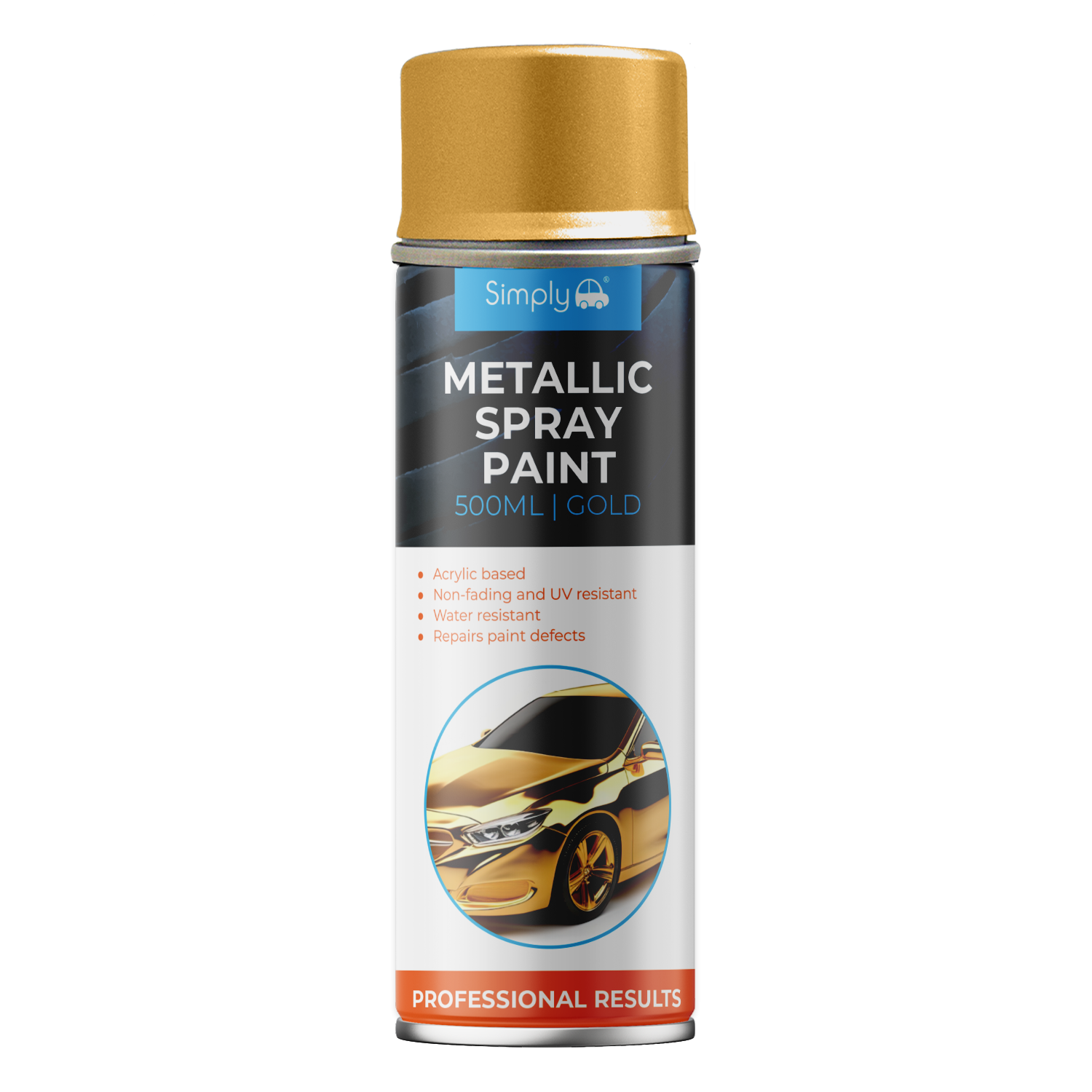 Metallic Gold Spray Paint 500ml | Simply Brands | Private Label