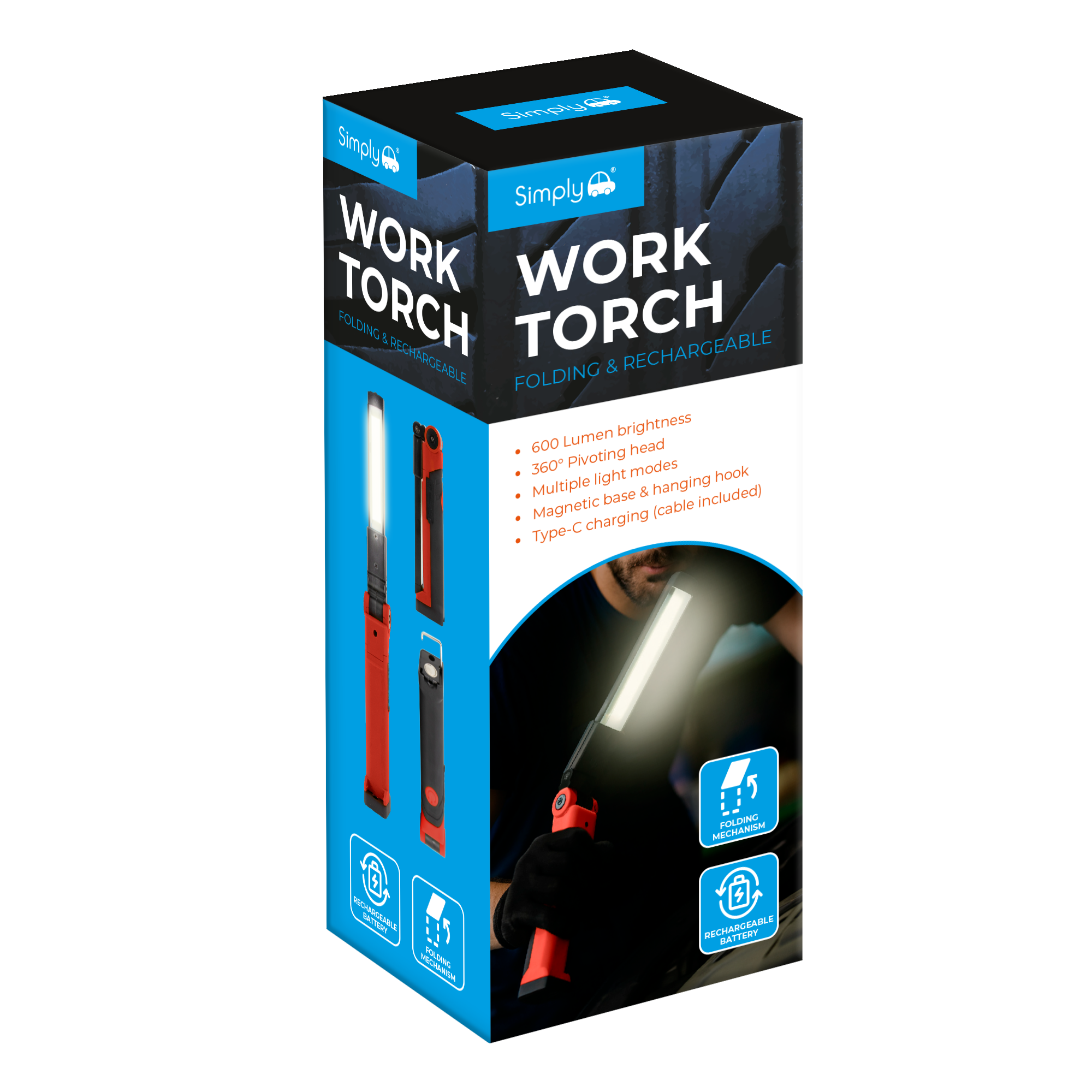 Rechargeable Work Torch | Simply Brands | Private Label